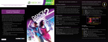 Microsoft Dance Central 2 User Manual | Manualzz