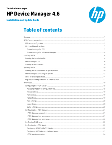 HP Device Manager 4.6 Installation and Update Guide | Manualzz