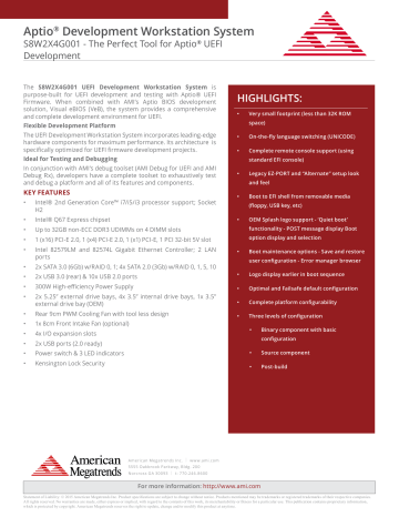 American Megatrends UEFI Developer Workstation Data Sheet | Manualzz