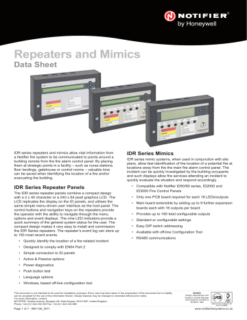 Notifier 020-574 Data Sheet | Manualzz