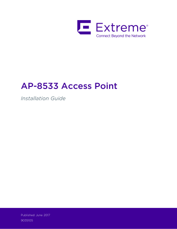 Extreme Networks | AP8533 | Installation Guide | AP-8533 Access Point ...