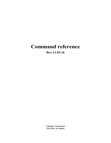 Yamaha Router Command Reference | Manualzz
