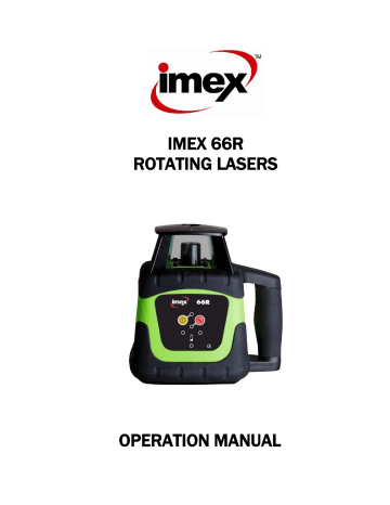 IMEX 66R Red Beam Rotating Laser Operating Manual | Manualzz
