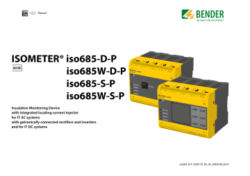 Bender ISOMETER iso685-S-P manual | Manualzz