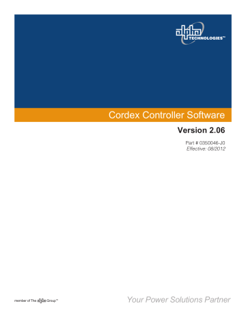 Alpha Cordex CXCR 125/220V Owner's Manual | Manualzz