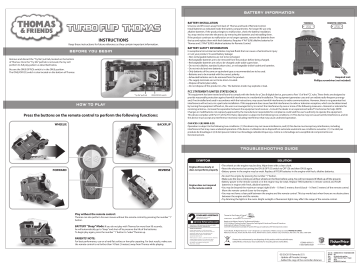 Mattel Fisher-Price Thomas & Friends Turbo Flip Thomas Instruction ...