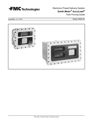 FMC Technologies Smith Meter AccuLoad Tank Proving Manual | Manualzz