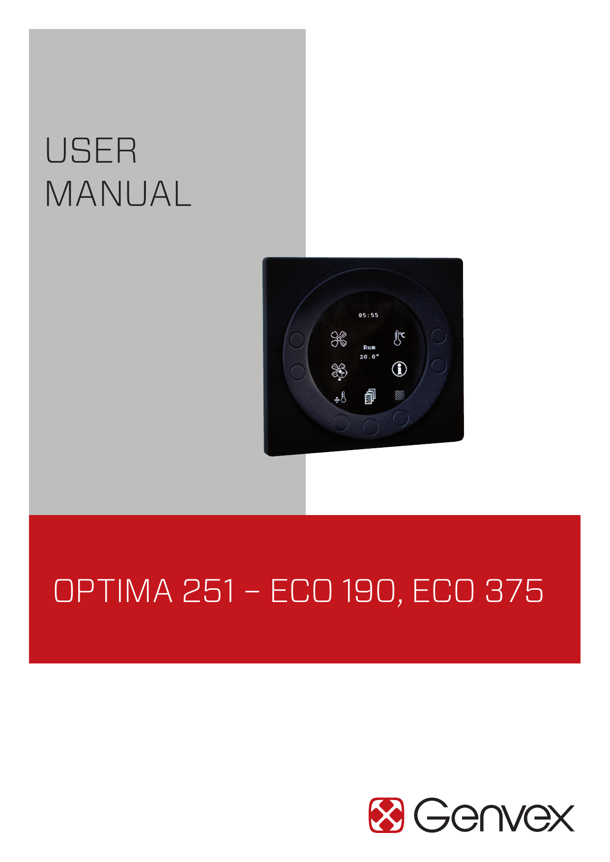 Genvex OPTIMA 251 User manual | Manualzz