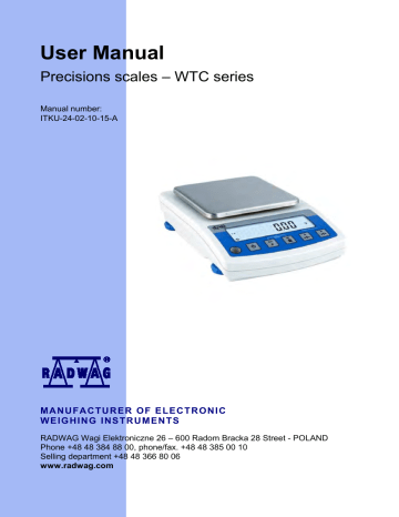 Precision scales WTC User Manual | Manualzz