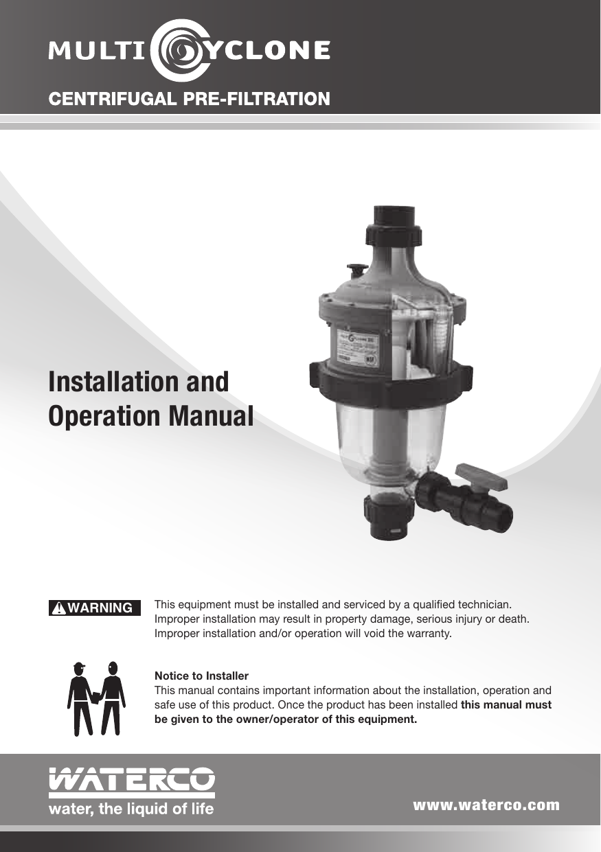 Waterco Multicyclone 12 & 16 Manual | Manualzz