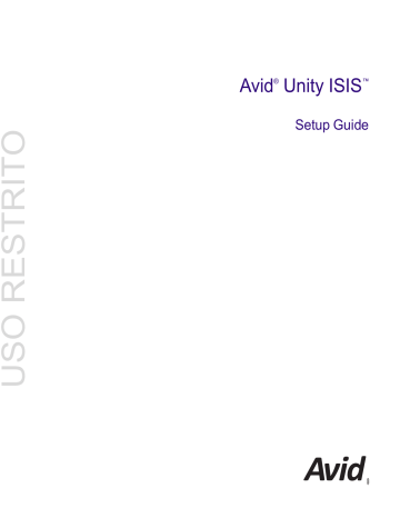 Avid Unity ISIS Storage System Setup Guide | Manualzz