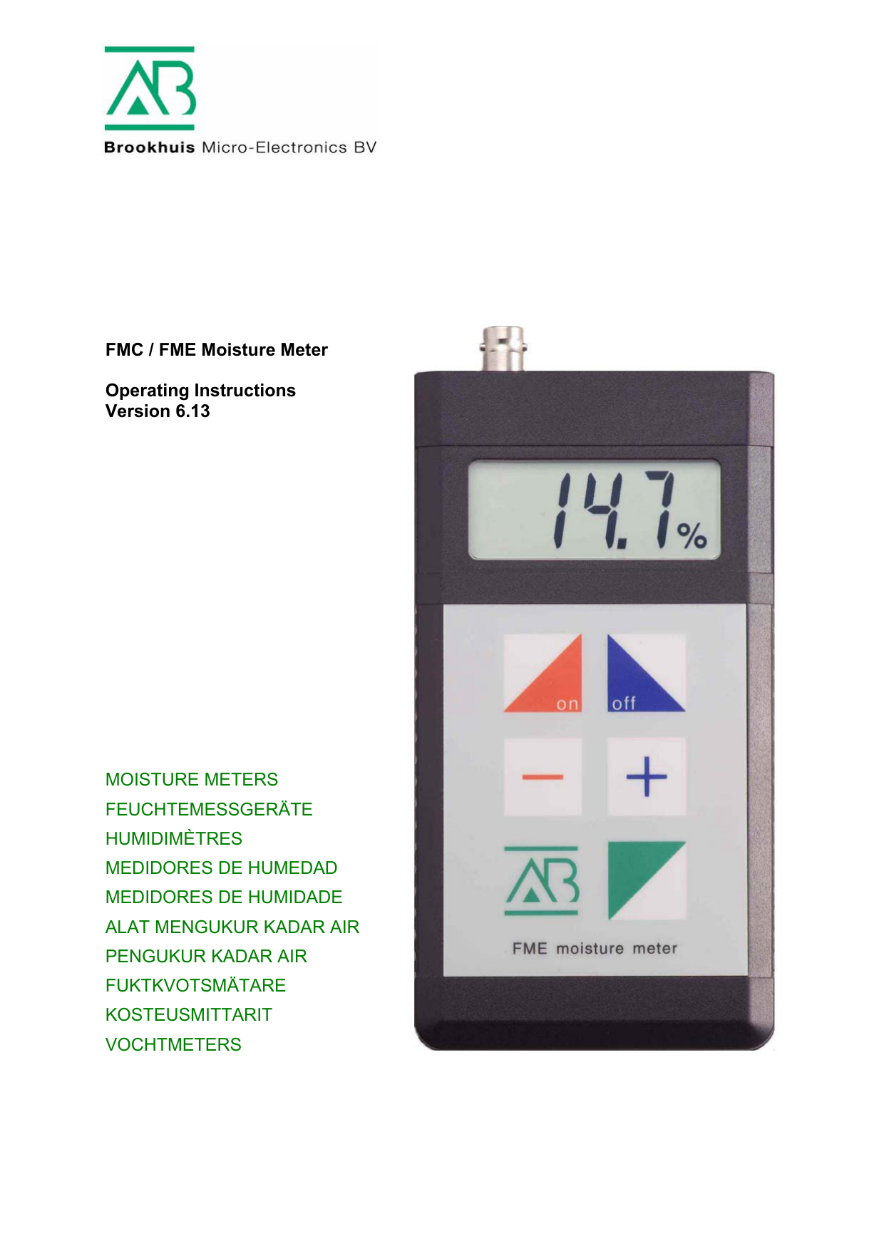 PCE FMC Moisture Analyzer for Building Materials Owner's Manual | Manualzz