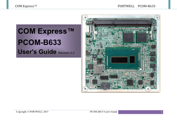 PORTWELL PCOM-B633 COM Express™ Module User's Guide | Manualzz