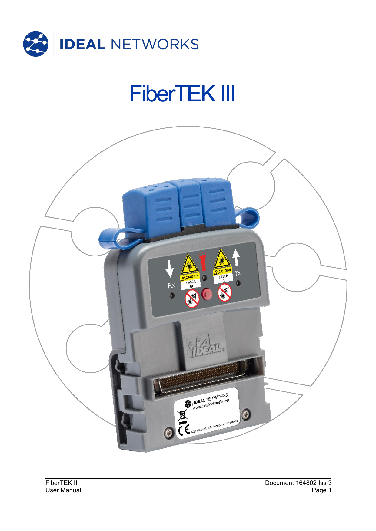 Ideal Networks FiberTEK III Owner Manual | Manualzz