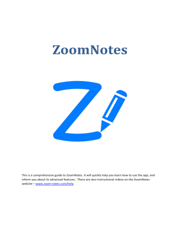 ZoomNotes User Guide | Manualzz