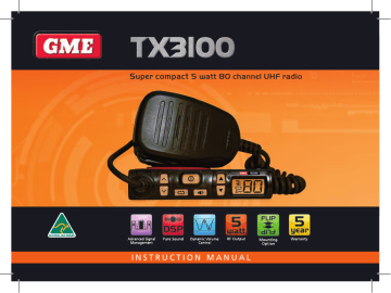 GME TX3100 Instruction manual | Manualzz