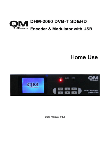 DVB-T Encoder & Modulator DHM-2060 User manual | Manualzz