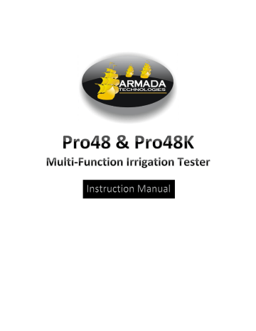 Armada Technologies Pro48 & Pro48K Irrigation Tester Instruction Manual ...