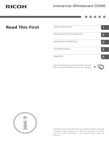 Ricoh Interactive Whiteboard D5500 User Manual | Manualzz