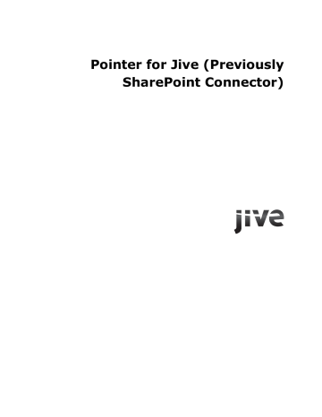 Pointer for Jive User Manual | Manualzz
