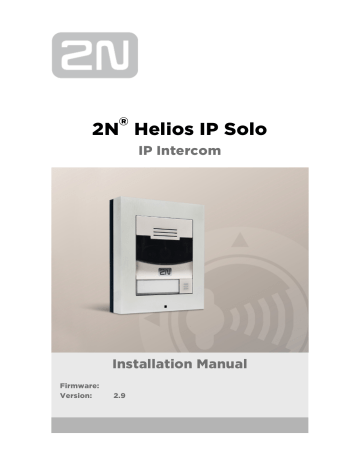 2N Helios IP Solo Installation Manual | Manualzz