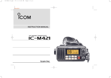 Icom IC-M421 Instruction Manual | Manualzz