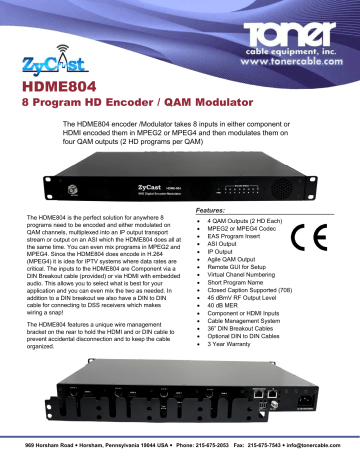 Zycast HDME804 Specifications | Manualzz
