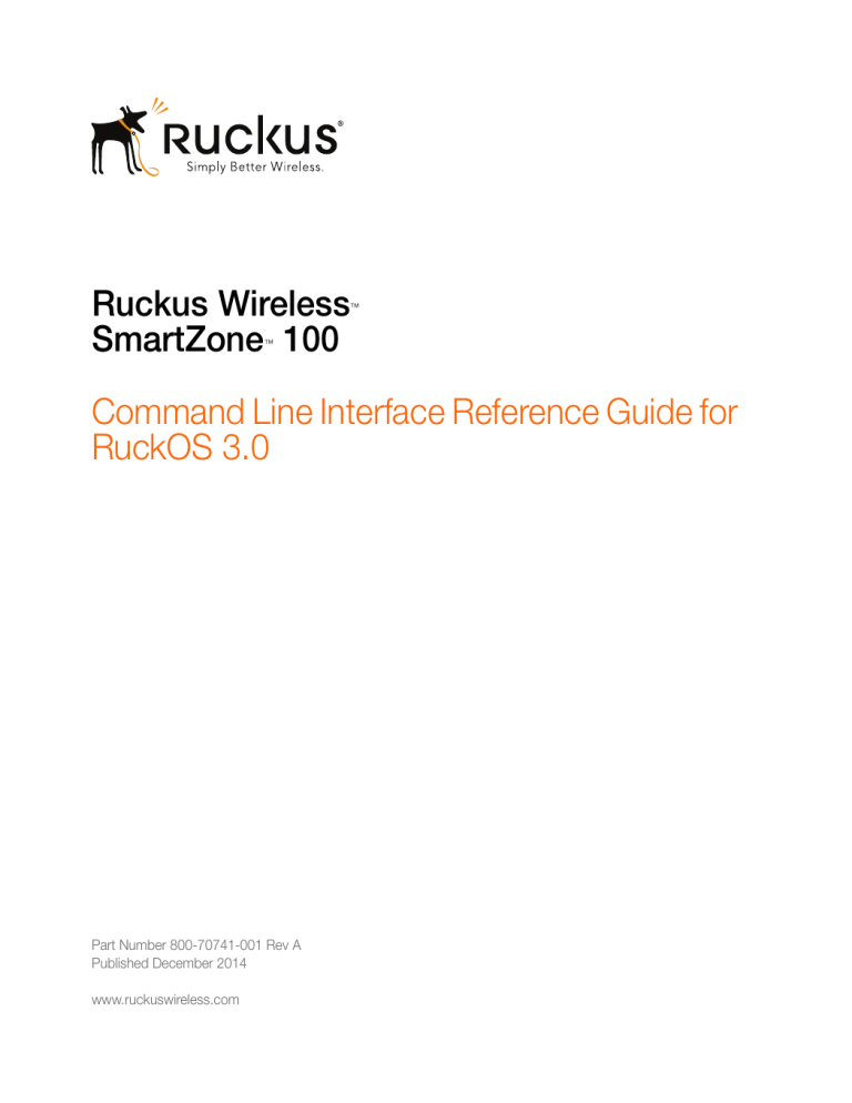 Ruckus Smartzone 100 Command Line Interface Reference Saved Maps