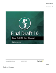 Final Draft Version 7 User Guide: AI Chat & PDF Download | Manualzz