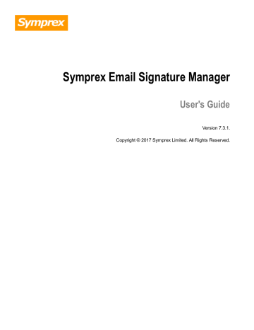 Symprex Email Signature Manager User's Guide | Manualzz