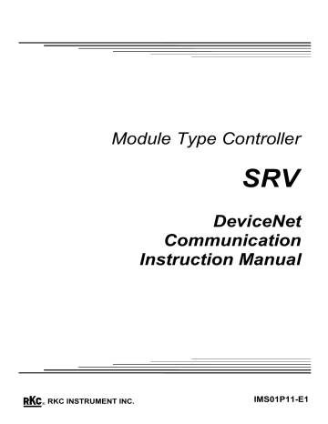 DeviceNet communication module SRV Instruction Manual | Manualzz