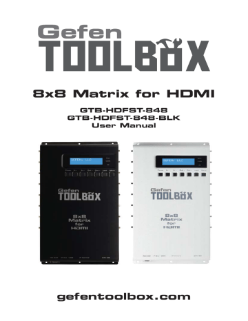 Gefen ToolBox GTB-HDFST-848 User manual | Manualzz