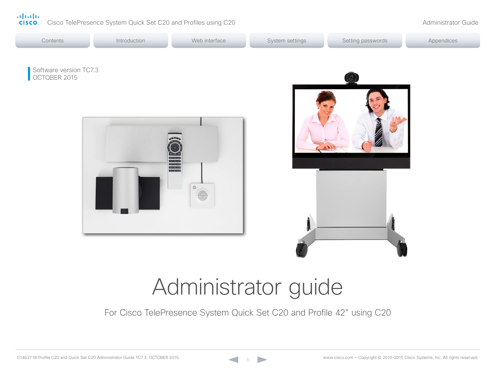 Cisco TelePresence System Profile 65-inch Dual Guide | Manualzz