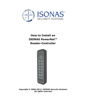 ISONAS PowerNet Reader-Controller User Manual | Manualzz