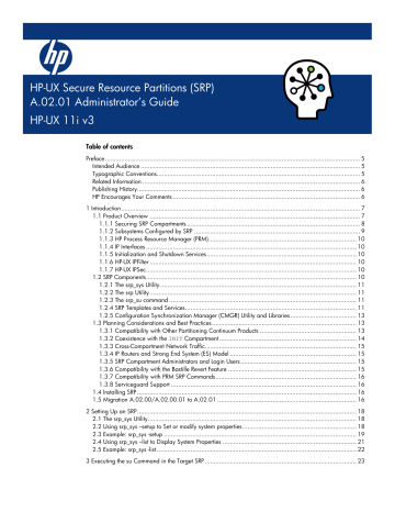 HP-UX Secure Resource Partitions Administrator’s Guide | Manualzz