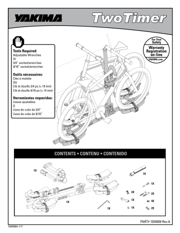 YAKIMA TWOTIMER manual | Manualzz