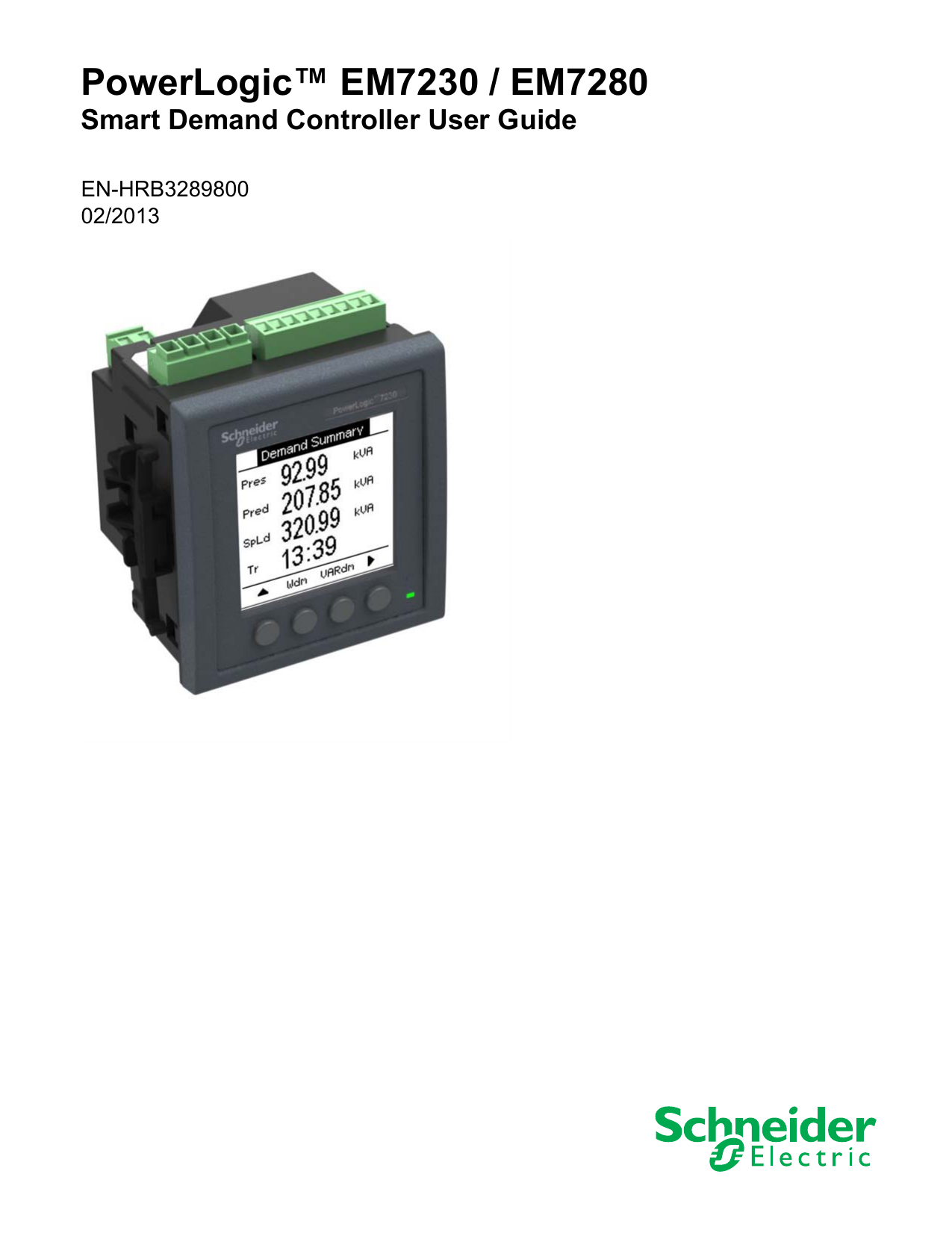 PowerLogic EM7230 EM7280 Smart Demand Controller User Guide | Manualzz