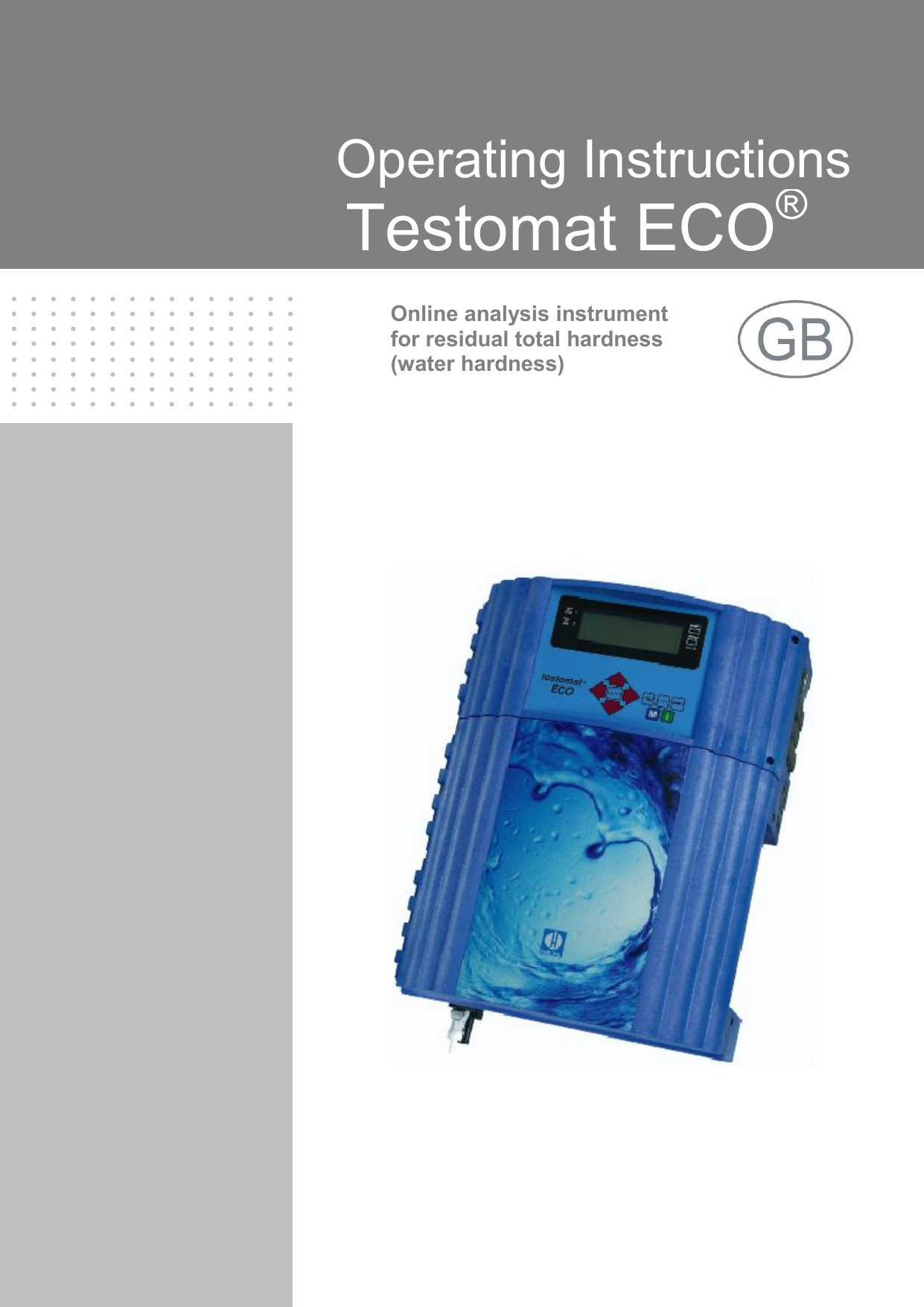 Heyl Testomat ECO | Manualzz