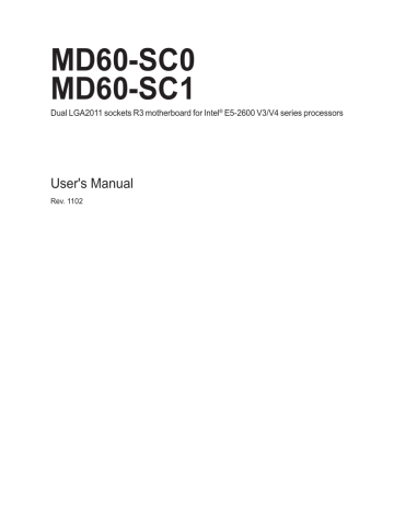 Gigabyte MD60-SC1 Server Motherboard User Manual | Manualzz