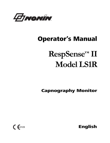 Capnography Monitor RespSense LS1R Operator's Manual | Manualzz