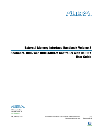 DDR2/DDR3 SDRAM Controller UniPHY User Guide | Manualzz
