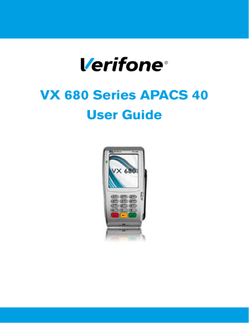 POS terminal VX 680 Series APACS 40 User Guide | Manualzz