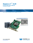 Teledyne DALSA Camera SDK Sapera LT 8.20 User's Manual | Manualzz