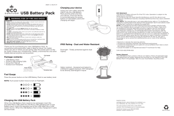 USB Battery Pack User Manual | Manualzz