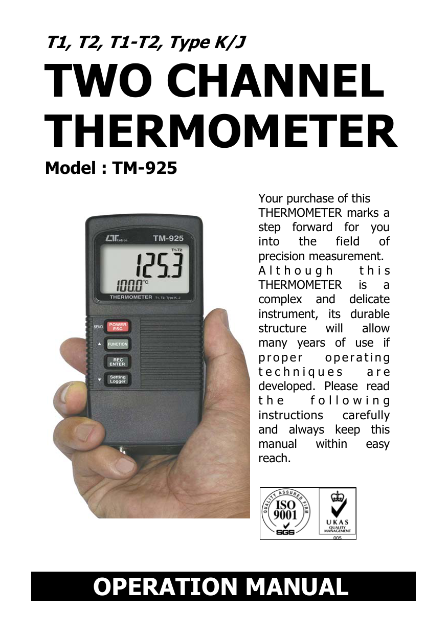 Lutron Electronics TM-925 Operation Manual | Manualzz