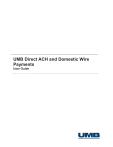 UMB Direct Payments ACH, Domestic Wire User Guide | Manualzz