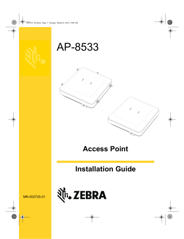 Zebra AP-8533 Installation guide | Manualzz