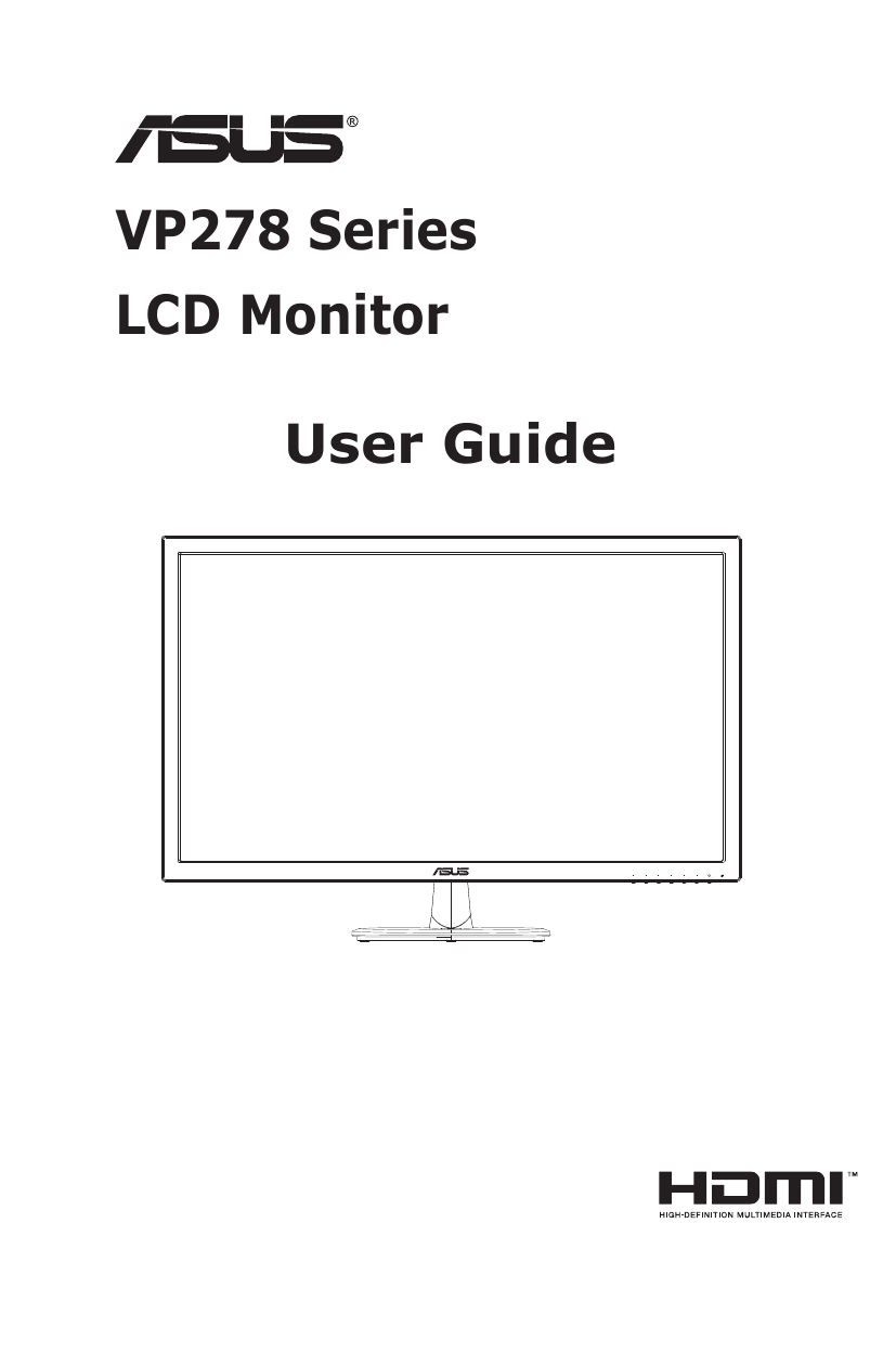 Asus VP278 Series LCD Monitor User Manual | Manualzz