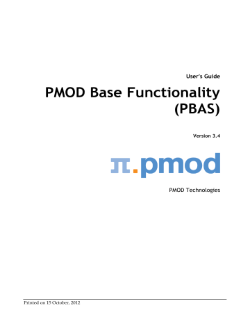 PMOD Base Functionality PBAS User's Guide | Manualzz