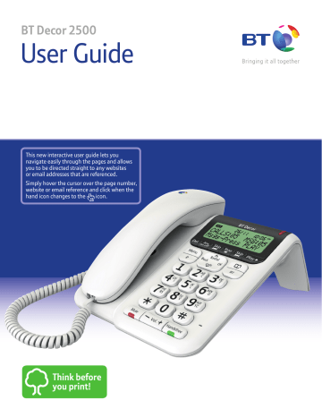 BT Decor 2500 User manual | Manualzz